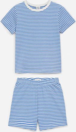 Arket Zweiteiliger Kurzer Pyjama Aus Jersey -Blau