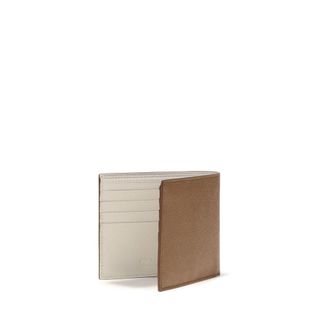 Prada Mens Beige Calf Leather Bos Taurus Wallet