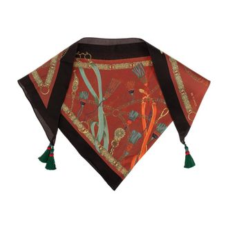 Etro Foulard triangulaire en soie - Femme - Accessoires - Rouge - Taille: ONE Size