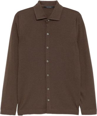 Tagliatore Homme, Pulls, Brun, Taille: XL Polo Tricot Boutonn&eacute;