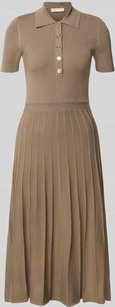 Michael Kors Polokleid aus Viskose-Mix mit Knopfleiste