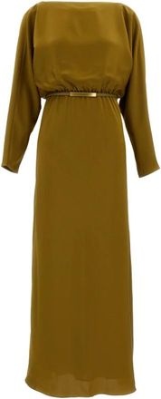 Max Mara Femme, Robes, Vert, Taille: 38 FR Long elegant dress