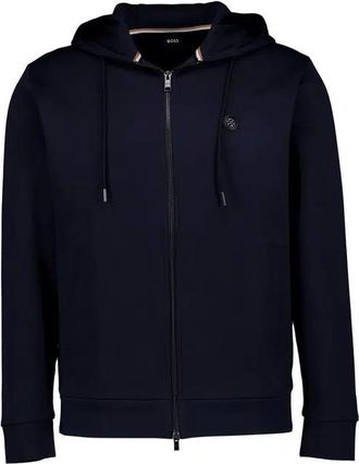 HUGO BOSS Herren Sweatjacke blau unifarben