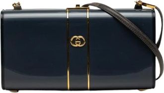 Gucci Sac bandouli&egrave;re en cuir verni Pre-owned - Femme - Pre-owned - Bleu - Taille: ONE Size