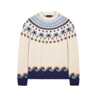 Alanui Jacquard-Strickpullover im Fair-Isle-Muster - - Knitwear - Herren - Mehrfarbig - L