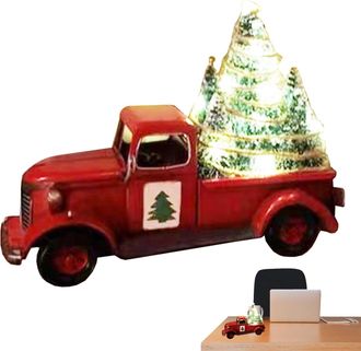 Generico Weihnachtlicher 3D-Lkw, Weihnachtsbaum, Kunstharz, Anhänger mit Lichtern für Partys im Freien und Versammlungen im Innenbereich