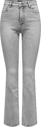 Only Onlmila Hw Flared DNM BF Bj755 À Pattes déléphant, Gris Clair Denim, 32W / 30L Femmes