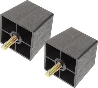 Artibetter 6 St&uuml;ck Metall M&ouml;belf&uuml;&szlig;e 8cm H&ouml;henverstellbare Trapez M&ouml;belbeinverl&auml;ngerungen mit M8 Gewinde Kunststoffgleiter f&uuml;r Sofa Bett Stuhl und Schrank