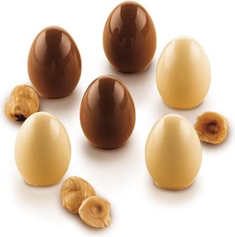 Silikomart | Silikonform f&uuml;r CHOCO EGG Pralinen, Antihaft, 15 Pralinen, 1er Pack Form f&uuml;r S&uuml;&szlig;igkeiten, Easy Choc, &Oslash; 23 mm, h 30 mm, Volumen 120 ml, Made in Italy