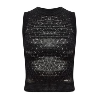 Dsquared2 Femme, Tops, Noir, Taille: 36 FR Top Transparent