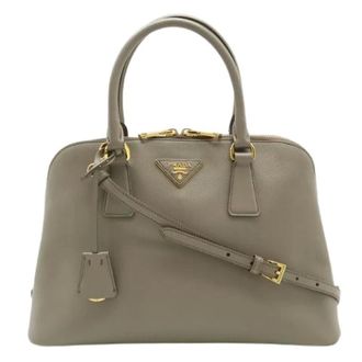 Prada Pre-owned Saffiano 2way bag - Femme - Pre-owned - Beige - Taille: ONE Size