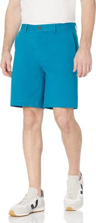 Amazon Essentials Herren Classic-Fit-Chino-Shorts, 23cm, Grünblau, 30W