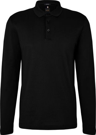 BOSS Herren Bono-L Pullover aus Schurwolle mit Polokragen und Logo-Stickerei Schwarz XL