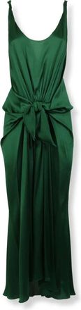 J.W.Anderson Femme, Robes, Vert, Taille: 40 FR Robe Maxi en Soie Sans Manches avec &agrave; la Taille
