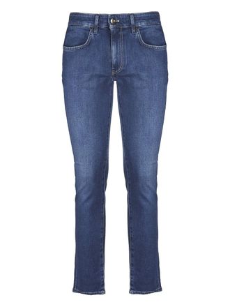 Pantaloni Torino jean &agrave; patch logo - Bleu