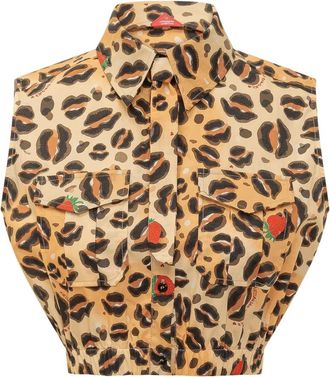 Alessandro Enriquez Femme, Blouses et Chemises, Multicolore, Taille: 42 FR Chemise Courte Sans Manches