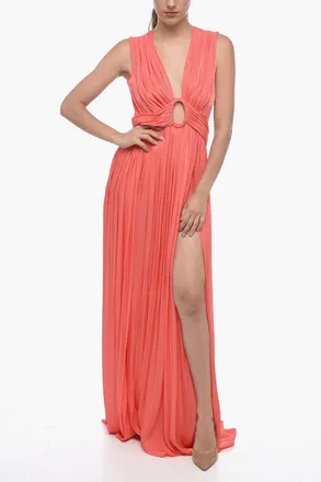 Costarellos Drapiertes Maxikleid aus Lurex mit Cut-out-Detail Costarellos