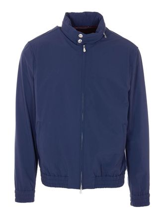 Brunello Cucinelli Pull Col Roul&eacute; - Bleu