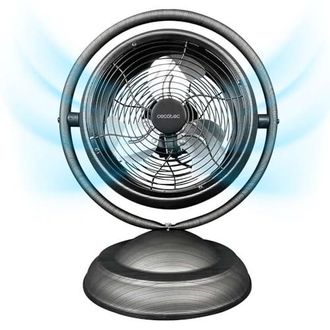 Cecotec Tischventilatoren EnergySilence 1000 RetroDesk Wood, 20 W Power, 10 Zoll, 3 Fl&uuml;gel mit aerodinamischen Fl&uuml;gel, 3 Selbstschmerzen, Adquintable -Inklust