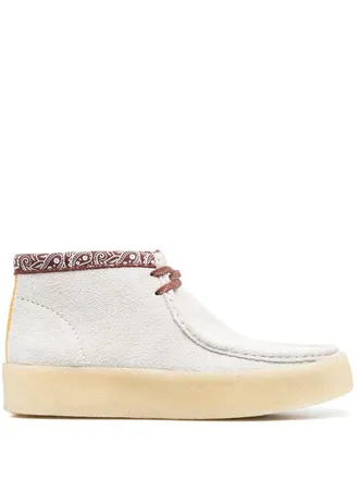 Clarks bottines à motif cachemire - Blanc