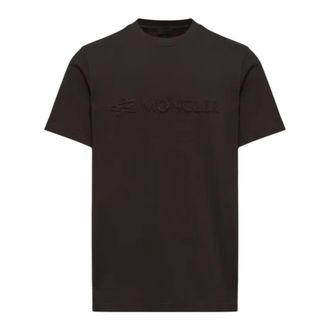 Moncler T-shirt en coton &agrave; logo - Homme - Tops - Noir - Taille: XL