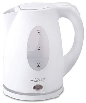 Adler Europe Adler AD 1207 bouilloire électrique, 2000 W, 1.5 liters, Blanc