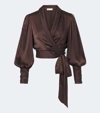 Zimmermann Top cache-coeur en soie