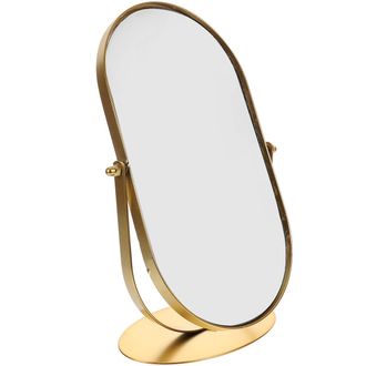 Pretyzoom Schminkspiegel aus Metall, Vintage, Schreibtischspiegel, ergonomisches Design, f&uuml;r Schminktisch und B&uuml;ro f&uuml;r den t&auml;glichen Gebrauch