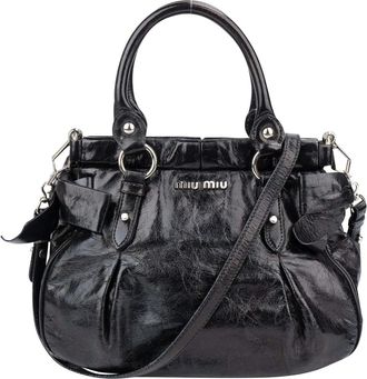 Miu Miu Crossbody Bags - Miu Miu Leather Classic City Handbag - Gr. unisize - in Schwarz - f&uuml;r Damen
