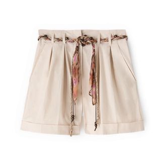 Motivi Hochgeschnittene Shorts aus Popeline - - Shorts - Damen - Beige - S