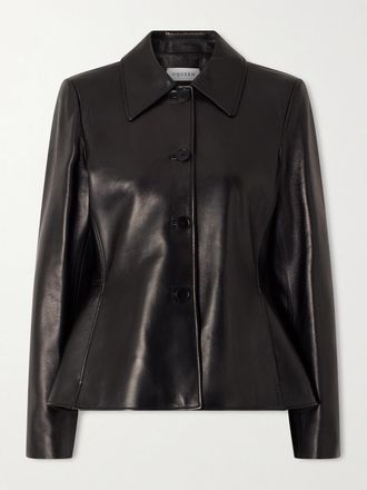Alexander McQueen Lederjacke Mit Sch&ouml;&szlig;chen - Schwarz