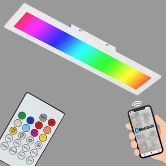 Briloner Briloner Leuchten LED Deckenleuchte-Panel, Einbauleuchte, 18W, dimmbar, Farbtemperatursteuerung, App-Steuerung, Bluetooth, rechteckig, weiß, 59.5 cm