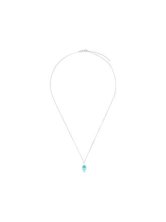 True Rocks collier à pendentif tête de mort - Argent