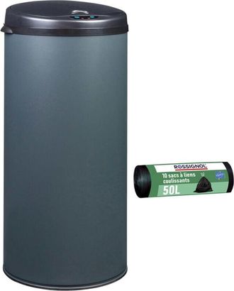 Rossignol Poubelle de cuisine automatique 45L et 10 sacs poubelle 50L - sensitive