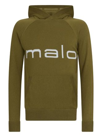 Malo logo-detail hoodie - Vert