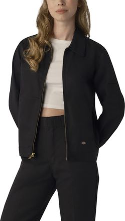 Dickies Damen Ungef&uuml;tterte Damenjacke Eisenhower Jacke, Schwarz, XL