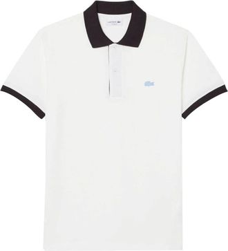 Lacoste Homme, Tops, Blanc, Taille: M Polo Coupe Classique Bord C&ocirc;te Contrast&eacute;