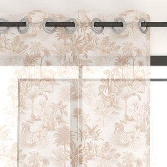 Soleil d'Ocre &Ouml;senvorhang, Bedruckt, aus Polyester-Baumwoll-Mischgewebe, 135 x 250 cm, Kenya