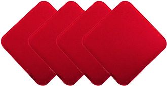 CB Home & Style Filz Sitzkissen Stuhlkissen Polster Auflage Kissen 4er Pack rund oder eckig (Rot, Eckig - 35x35cm)