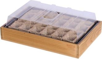 Siena Garden Anzuchtvollholzkiste mit 24 T&ouml;pfen biol. abbaubar