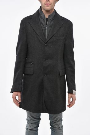 Corneliani SPORTSWEAR Mantel aus Schurwolle mit abnehmbarem Brustteil Corneliani