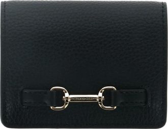 Michael Kors Femme, Accessoires, Noir, Taille: ONE Size Carson Small Pebbled Leather Wallet
