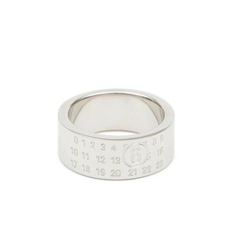 Maison Margiela Numerischer Minimal Signature Ring - - Accessories - Damen - Grau - M