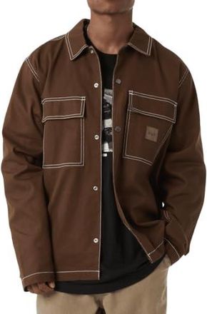 HUF Hunter Green Mason Shacket par Huf, espresso, Large