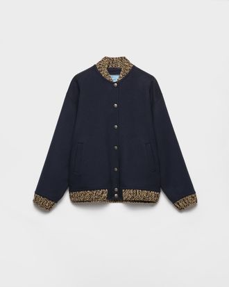 Prada Bomberjacke aus Doppel-Kaschmir und Wolle