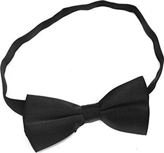 Caprilite Noeud papillon classique &agrave; clipser pour homme Noir mat uni, Noir, taille unique