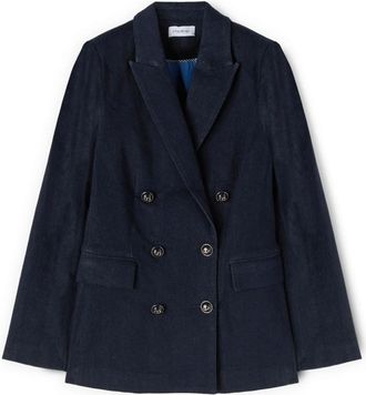 Motivi Femme, Vestes, Bleu, Taille: 40 FR Blazer en jean crois&eacute;