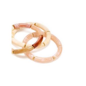 Au Printemps Paris Set von Harzarmbändern - Rose