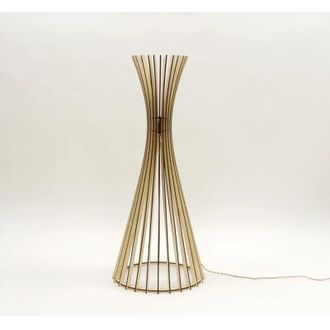 Lucide Lampadaire Led bois Tipi - Atelier Loupiote
