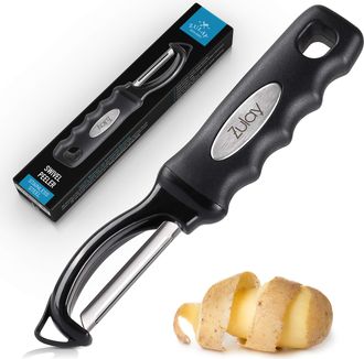 Zulay Kitchen Kartoffelsch&auml;ler - Sparsch&auml;ler aus Edelstahl mit Aufh&auml;ngehaken - Schwenkbarer Gem&uuml;sesch&auml;ler mit ergonomischem Griff - Peeler Sparsch&auml;ler f&uuml;r Gurken, K